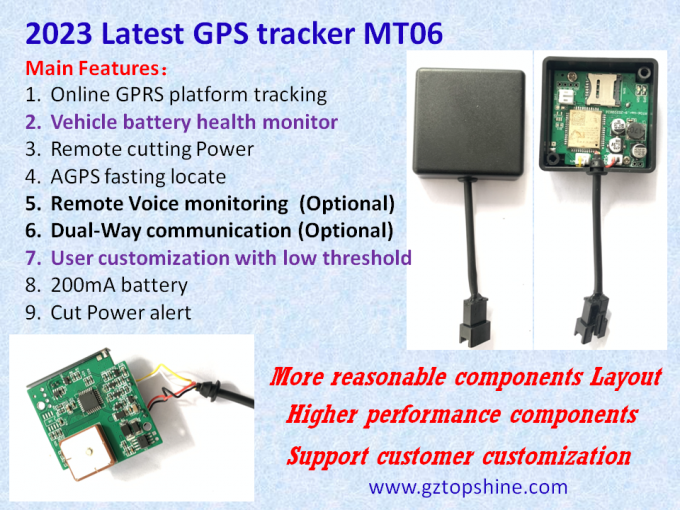 Mini Car GSM GPRS Tracker GPS Tracking Device With Two Way Communication